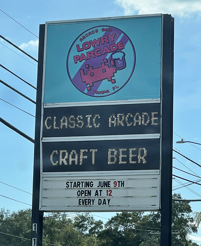 The sign says it all: Classic Arcade, Craft Beer &ndash; sometimes the simplest combinations make for the most magical experiences.