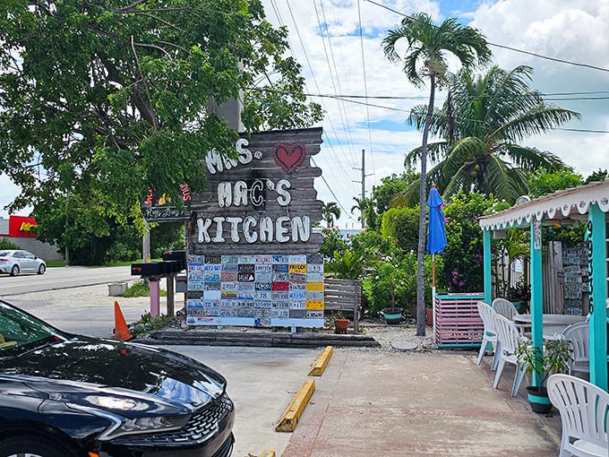 The iconic Mrs. Mac's Kitchen sign, a patchwork of license plates and weathered wood, has launched thousands of vacation photos and "we made it" moments.