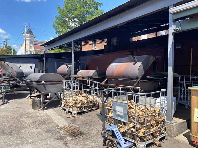 Those smoking pits are the unsung heroes of the operation, working tirelessly to transform good meat into something approaching transcendent perfection.