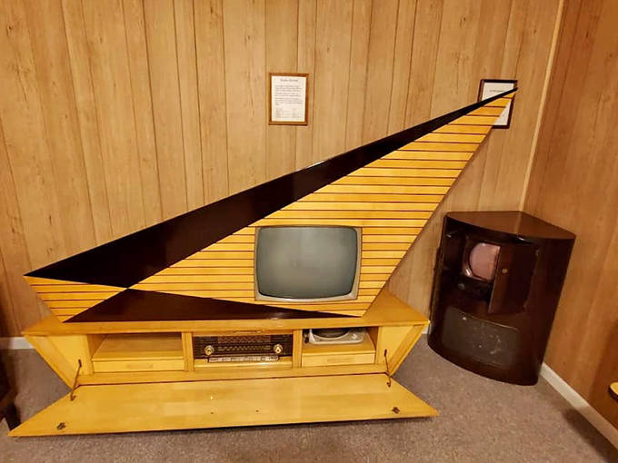 Space-age design meets entertainment center &ndash; when televisions weren't just technology but statements about your taste and style.