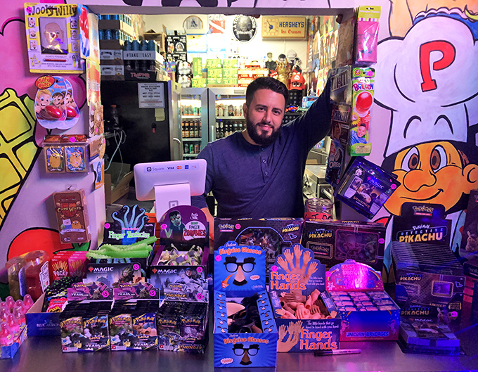 Behind every great arcade is a treasure trove of gaming collectibles. This colorful counter offers take-home memories alongside in-house adventures.