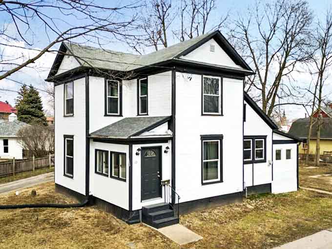 This striking black and white 19th-century home represents Greenville's architectural heritage &ndash; a postcard-perfect reminder of the town's historic character and charm.