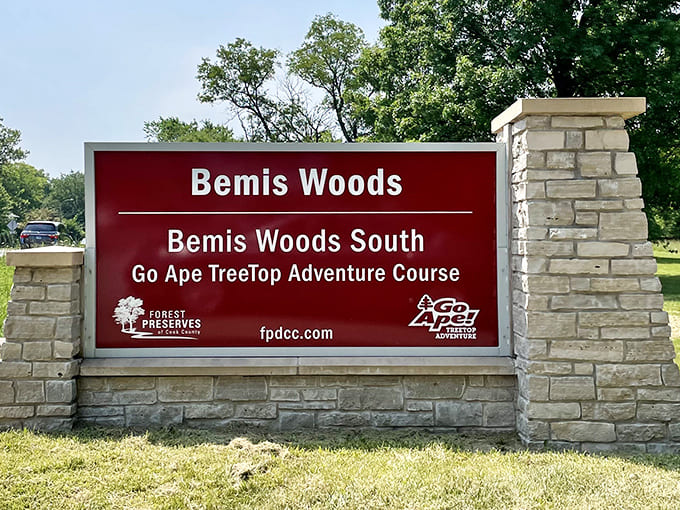 Clear signage guides visitors through the preserve, because getting lost in the woods is only fun in fairy tales, and even then it's questionable.