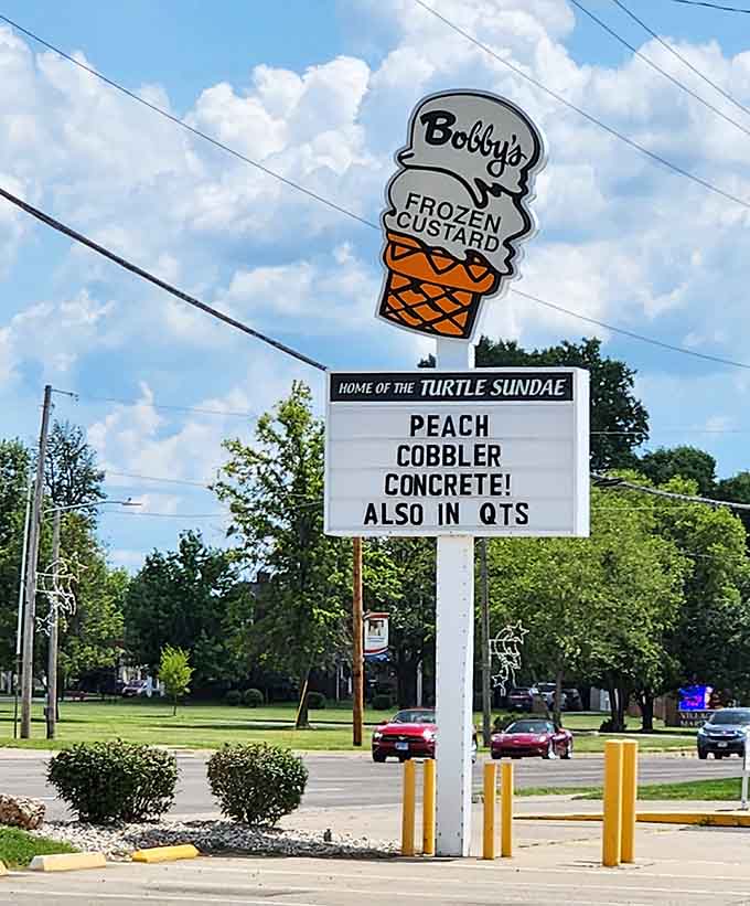 That roadside sign calling out to travelers like a lighthouse guides ships to delicious, creamy shores.
