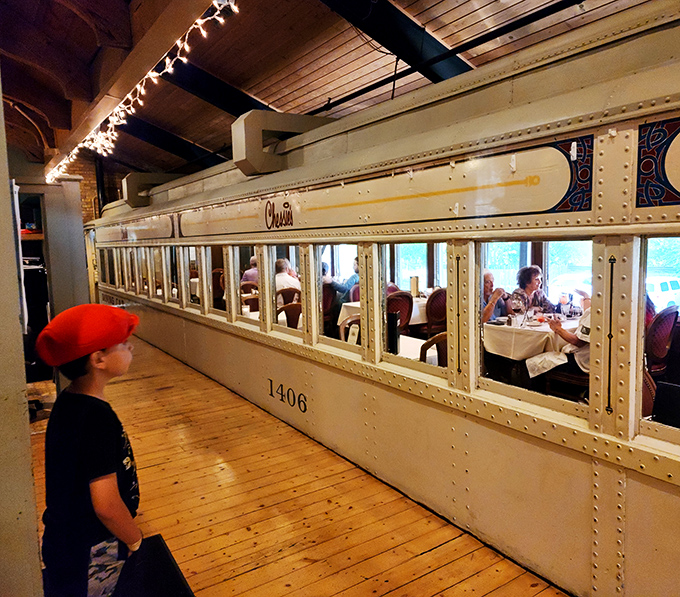 Wonder and curiosity shine on young faces as they discover the magic of dining in real vintage train cars.