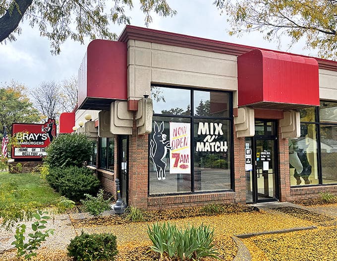 Morning light bathes the Bray's storefront, promising another day of serving up memories disguised as meals to the Westland community.