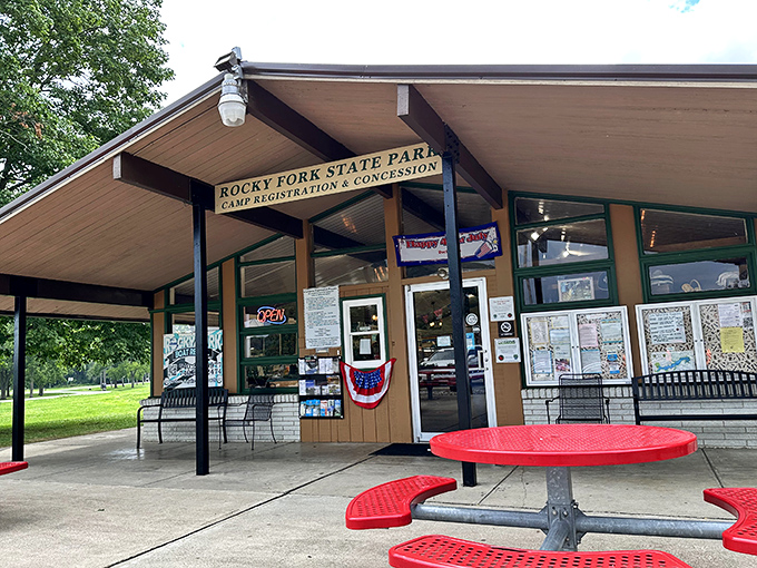 The camp registration building &ndash; first stop on your journey to creating memories that outlast any digital entertainment.