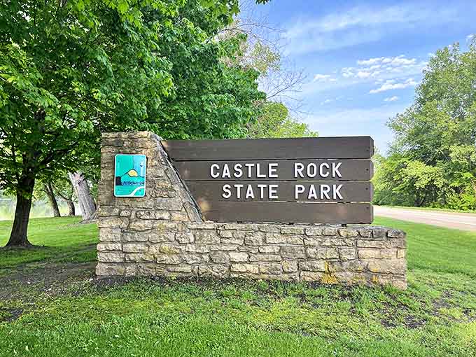 The park's entrance sign stands as both invitation and promise &ndash; beyond this threshold lies adventure accessible to all.