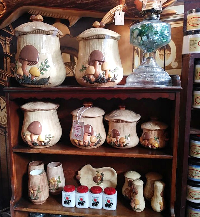 Mushroom canisters that once graced 1970s kitchens stand at attention, ready to bring retro charm and organization to a new generation.