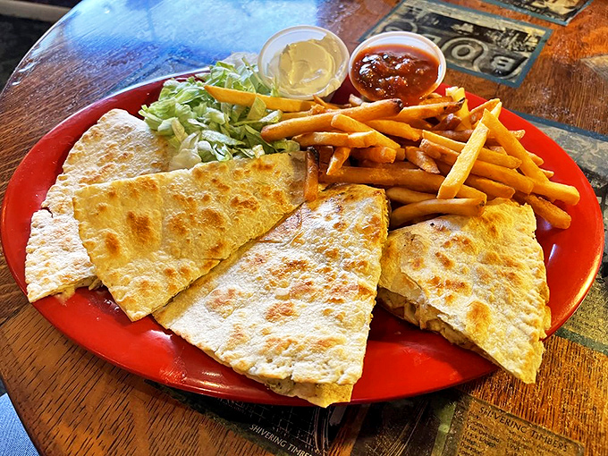 Crispy on the outside, gooey with cheese inside &ndash; these quesadillas demonstrate that the kitchen's talents extend well beyond breakfast favorites.