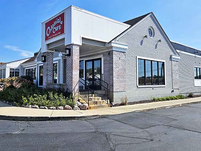 Colonial Cafe's cheerful exterior hints at the breakfast platters inside that have been known to cure everything from hangovers to existential crises since opening day.