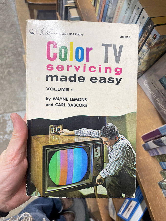 Color TV Servicing Made Easy &ndash; a charming relic from when televisions were furniture and DIY repair was still possible.