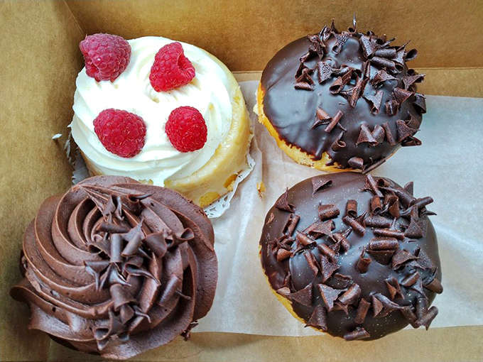 A bakery box that doesn't just contain desserts &ndash; it holds joy in edible form, with chocolate masterpieces and cream-topped treasures promising moments of pure bliss.