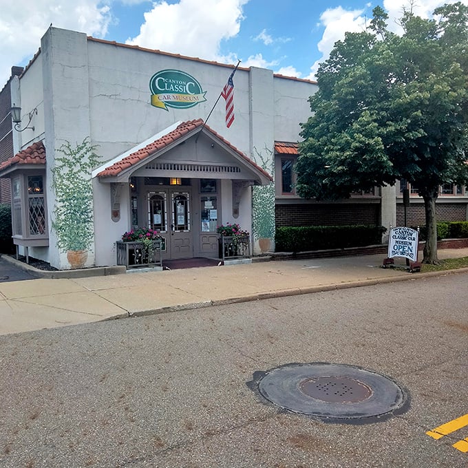 The museum's welcoming entrance offers no hint of the automotive wonders within&mdash;like finding a treasure chest disguised as an ordinary building.