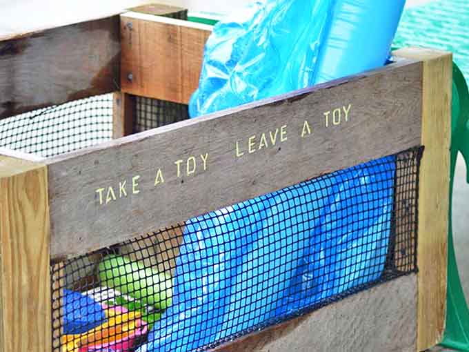 Take a toy, leave a toy &ndash; this simple wooden box embodies the community spirit that makes this beach feel like home.