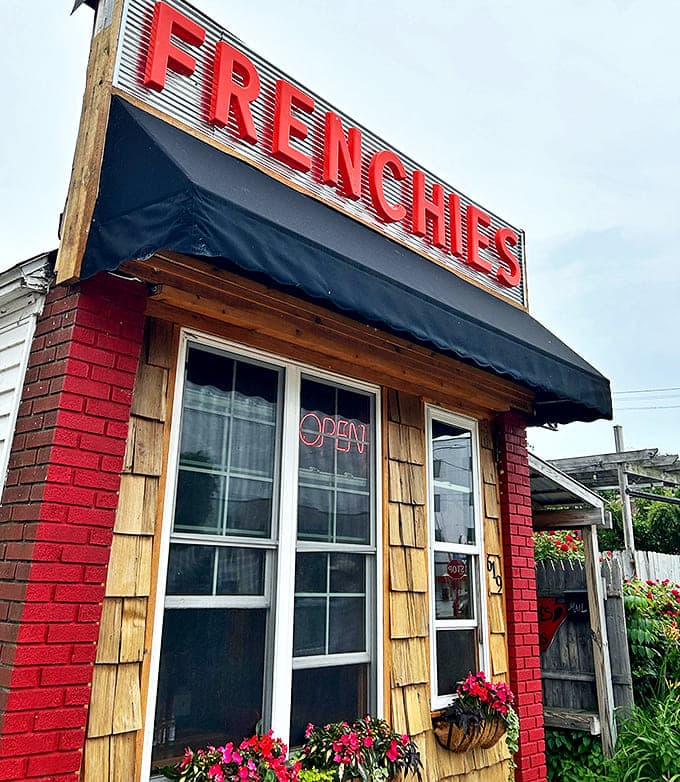 Another angle of the tiny powerhouse that proves size doesn't matter when it comes to culinary greatness – those flower boxes aren't just pretty, they're a promise.