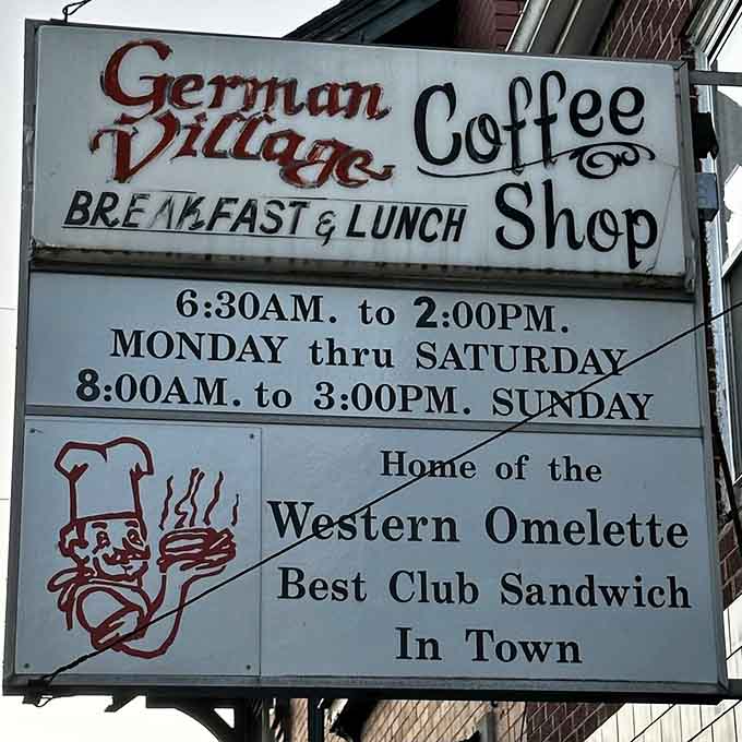 A sign that proudly declares its specialties without apology, confidence earned through decades of delivering on those promises.