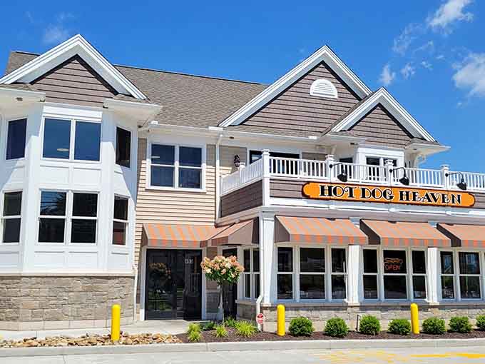 The storefront welcomes you with that distinctive orange sign, a beacon of hope for anyone who believes lunch should be both delicious and affordable.