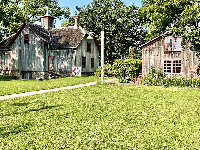 The estate's outbuildings and grounds tell the complete story of 19th-century life, where every structure had purpose and sustainability wasn't a trend but a necessity.