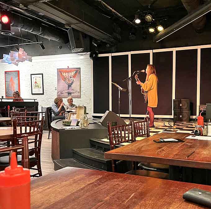 Live performances transform dinner into an experience, where local musicians add soundtrack to the already theatrical dining adventure.