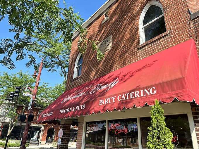 The exterior stands as a beacon of sweetness in downtown Maumee, promising delicious adventures to all who enter.