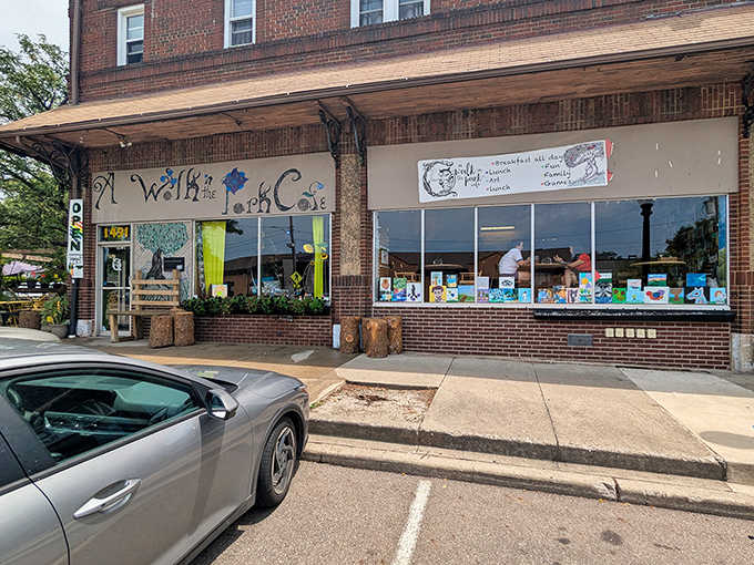 The cafe's exterior might seem unassuming, but like a good breakfast, it's what's inside that counts – and this place counts double.