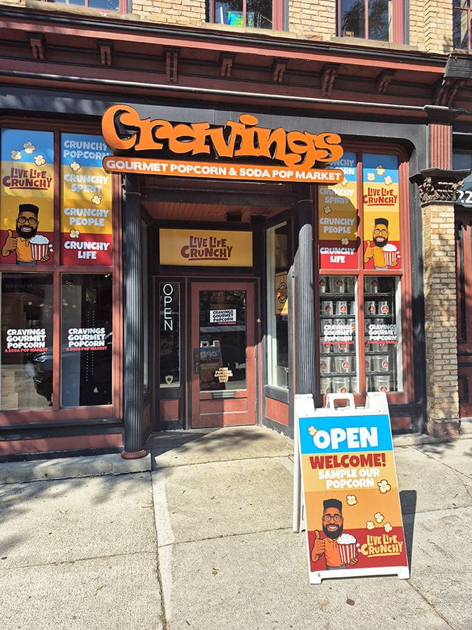 The exterior welcomes visitors with open arms and the promise of popcorn perfection, making Turner Road infinitely more interesting than it was before.