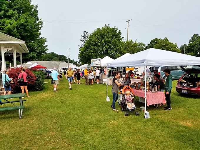 Pentwater's farmers market brings together growers and buyers in a celebration of local bounty and neighborly conversation.