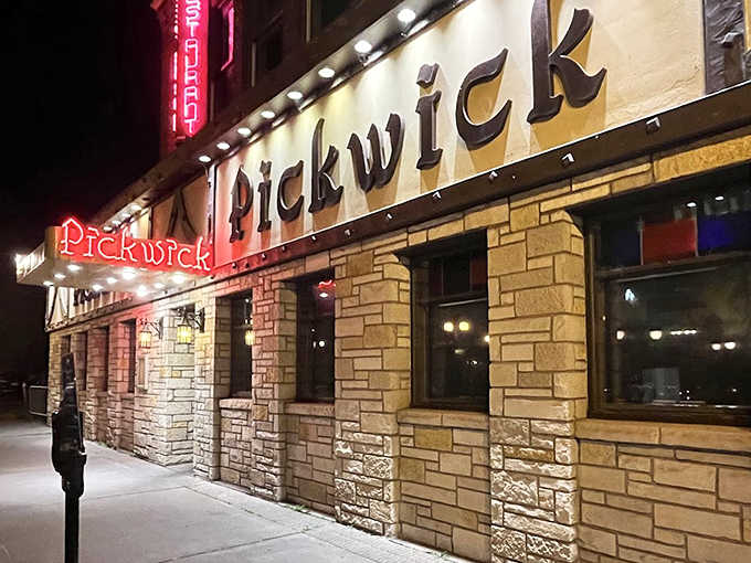As night falls, Pickwick's warm glow beckons passersby &ndash; promising exceptional food, drinks, and the kind of welcome that turns first-time visitors into regulars.