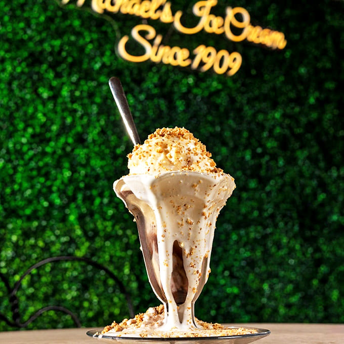 The signature bubble in its natural habitat &ndash; defying both gravity and the notion that simple desserts can't be extraordinary.