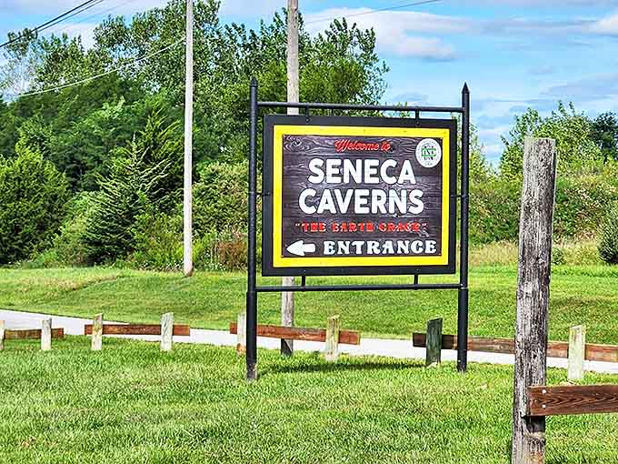 "The Earth's Best Kept Secret" isn't overselling it. This sign points the way to adventures that have been millions of years in the making.