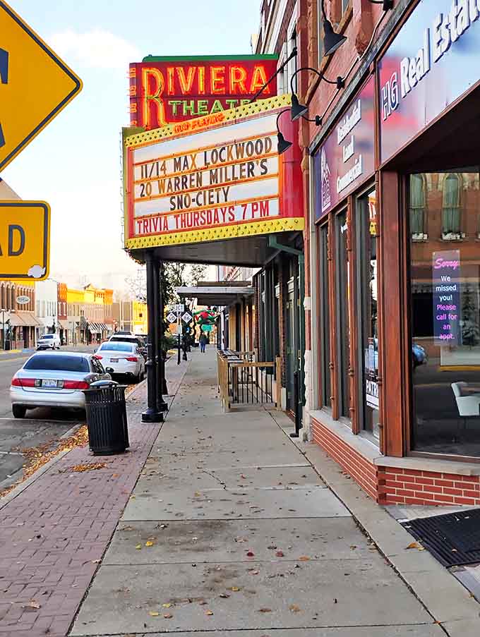 Three Rivers' charming Main Street provides the perfect setting for the Riviera Theatre, where the historic marquee has been drawing visitors for generations.