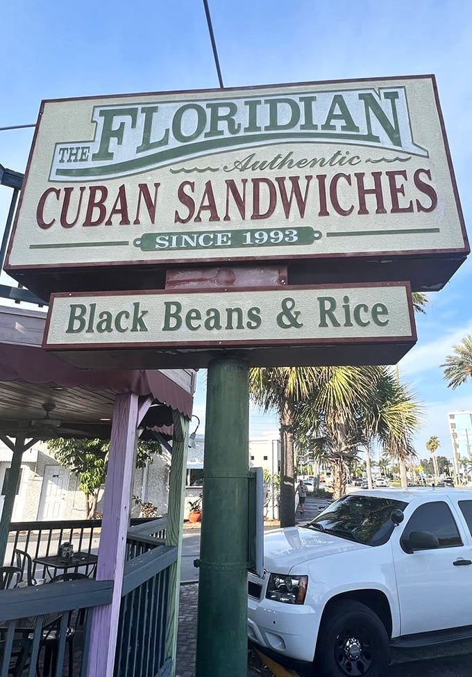 The sign says it all &ndash; authentic Cuban sandwiches since 1993, a promise that's kept locals and visitors coming back for decades.