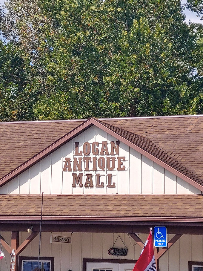 Tiny ceramic shoes line up in colorful rows, a quirky collection that represents the delightful randomness that makes antique hunting so addictive.