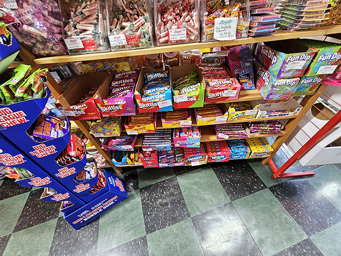 Step into a sugary wonderland at Boyd’s Retro Candy, a whimsical pink shop filled with nostalgic treats and classic memories.