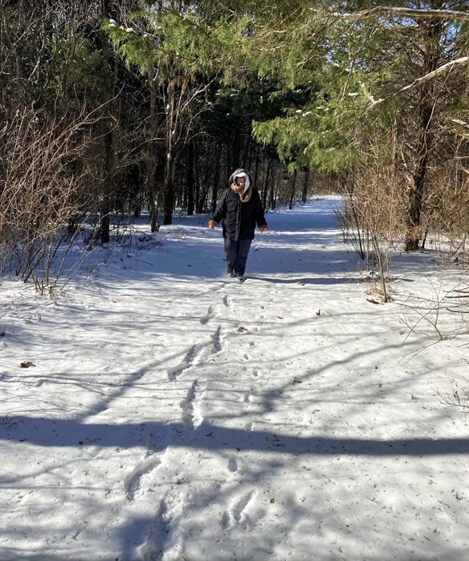 Winter transforms familiar paths into magical wonderlands, where footprints tell stories of those brave enough to explore in all seasons.