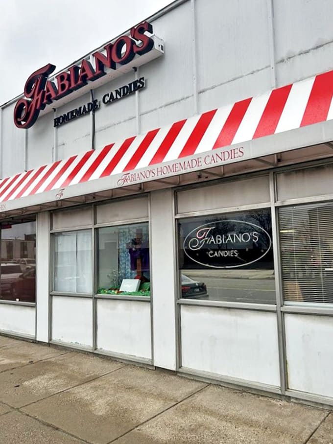 The storefront of Fabiano's stands as a testament to tradition, quality, and the enduring appeal of really, really good chocolate made by hand.