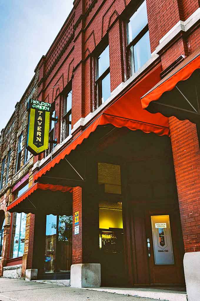 Holden Green Tavern's vintage sign promises what every great small-town bar delivers: cold drinks and warm welcome.
