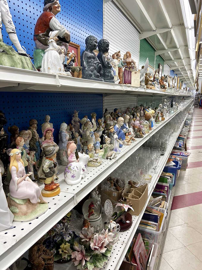 Figurines and collectibles create a miniature crowd of ceramic personalities &ndash; each one hoping to catch your eye and earn a spot in your home.