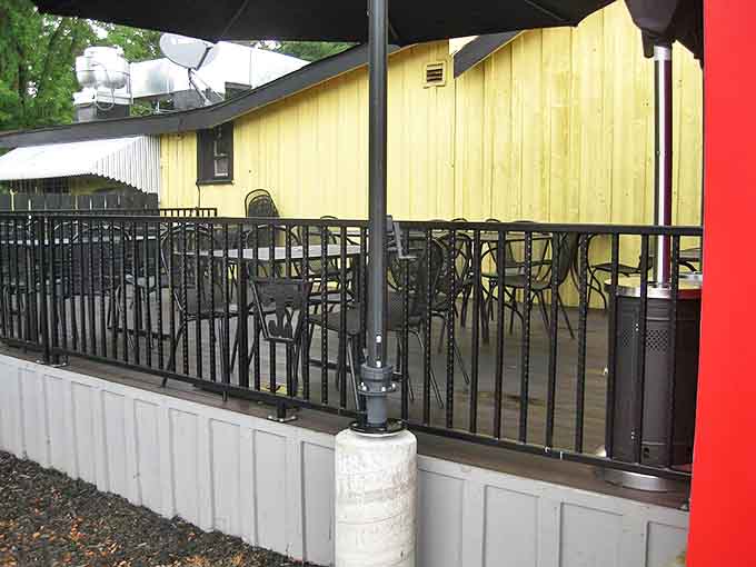 Turk's outdoor dining area offers a breath of fresh Michigan air, with simple seating that lets the food and company remain the true stars.