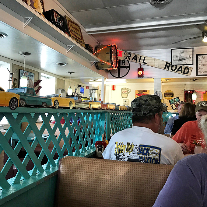 Miniature cars that probably cost a nickel when they were new, now priceless decorations in Ohio's most charming time capsule.