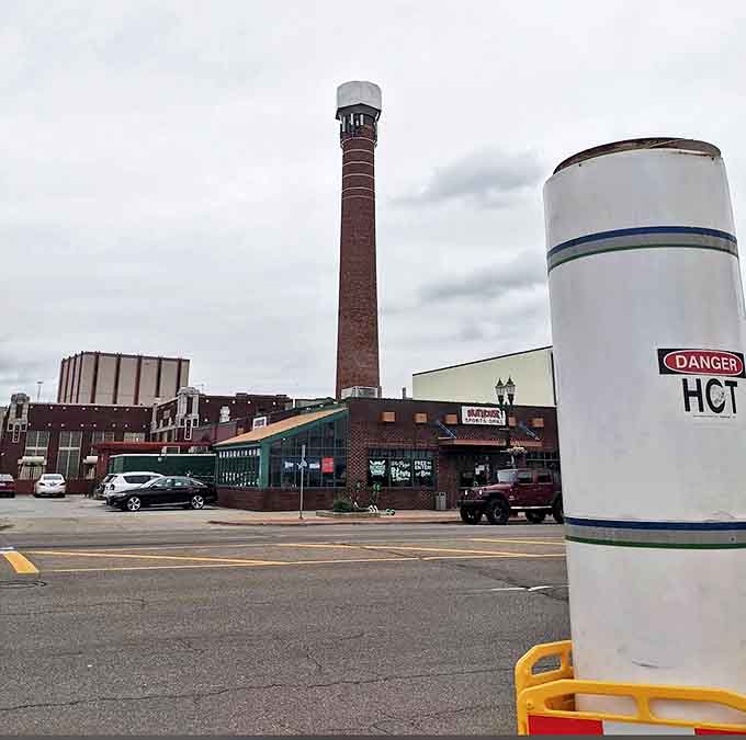 The world's largest lug nut stands as Lansing's quirky roadside attraction, a shiny testament to the city's automotive heritage and sense of humor.