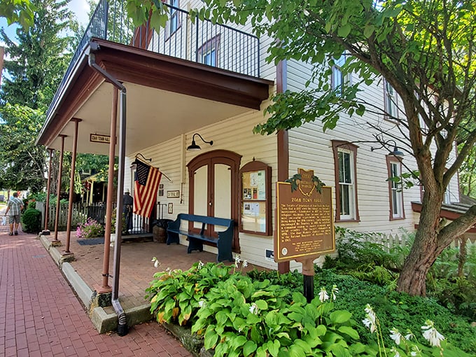 Zoar's Town Hall combined Federal-style elegance with practical community needs, creating a space where decisions were made with everyone's welfare in mind.