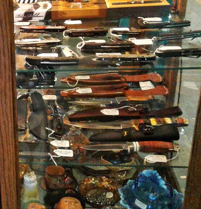 These vintage pocket knives represent an era when such tools were everyday essentials rather than collectibles, each one a marvel of craftsmanship.