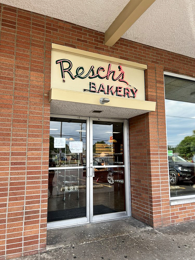 The welcoming entrance &ndash; where calories don't count and happiness is served fresh daily.