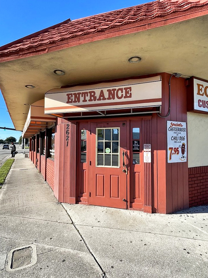 The welcoming entrance promises comfort food and hospitality inside &ndash; a portal to simpler times when breakfast was always worth sitting down for.