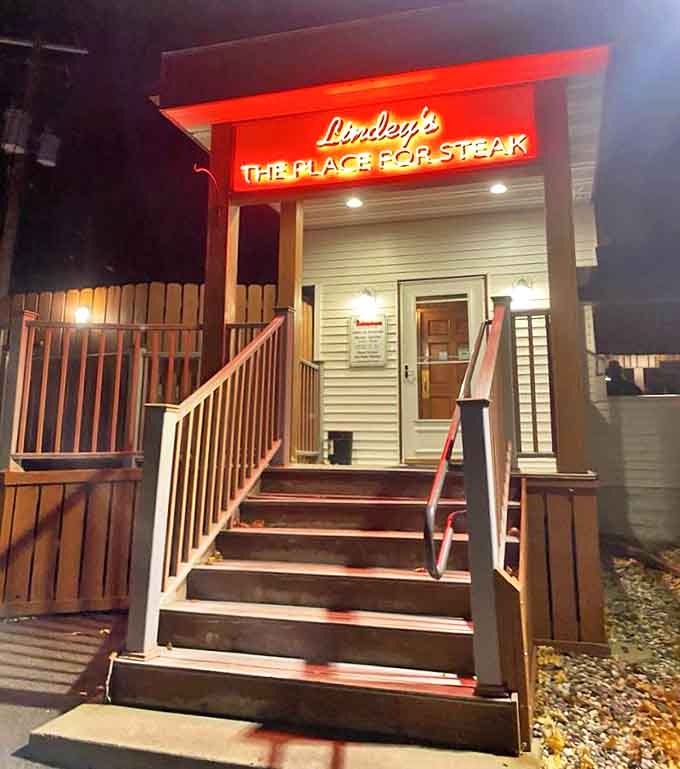 That iconic red sign glowing against the night sky &ndash; a beacon of hope for hungry travelers and a promise of excellence within.