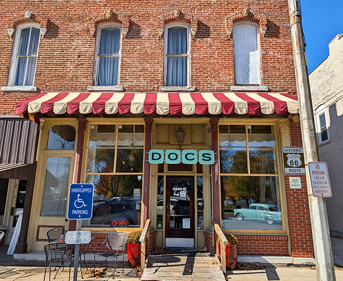 A beacon for hungry travelers &ndash; the iconic storefront with its Route 66 sign nearby has welcomed generations seeking authentic American experiences.
