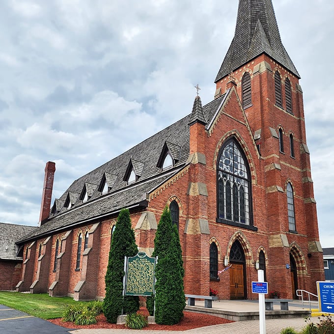 Holy Name of Mary Proto-Cathedral's Gothic Revival architecture and towering spire demonstrate that even frontier towns built churches meant to inspire awe and last centuries.