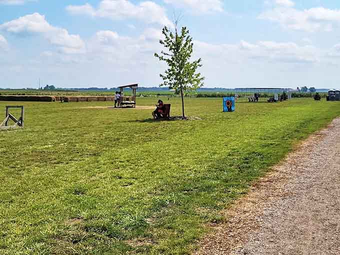 Open grassy areas provide space for families to relax between adventures, proving sometimes the simplest pleasures are the most satisfying.